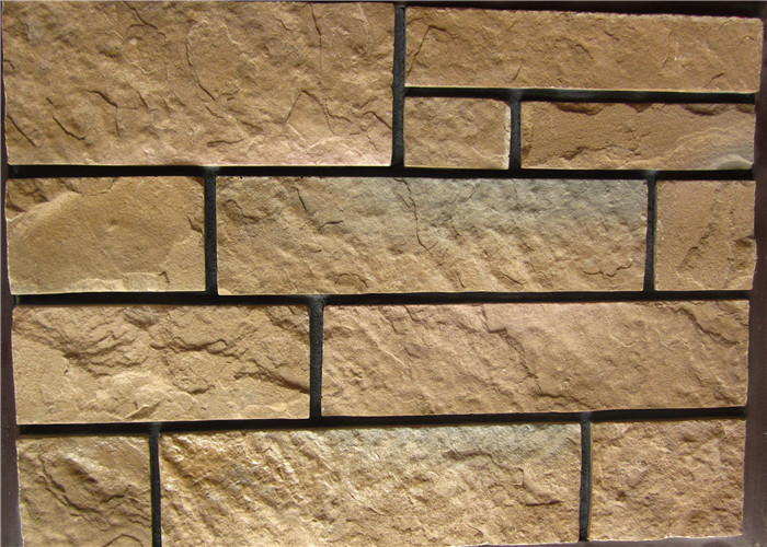 Rectangle Exterior Faux Stone , Rectangle Stone Siding Panels For Homes