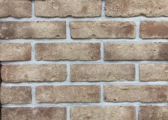 Interior Exterior Size 205x55x12mm Rustic Brick Veneer Different Colors